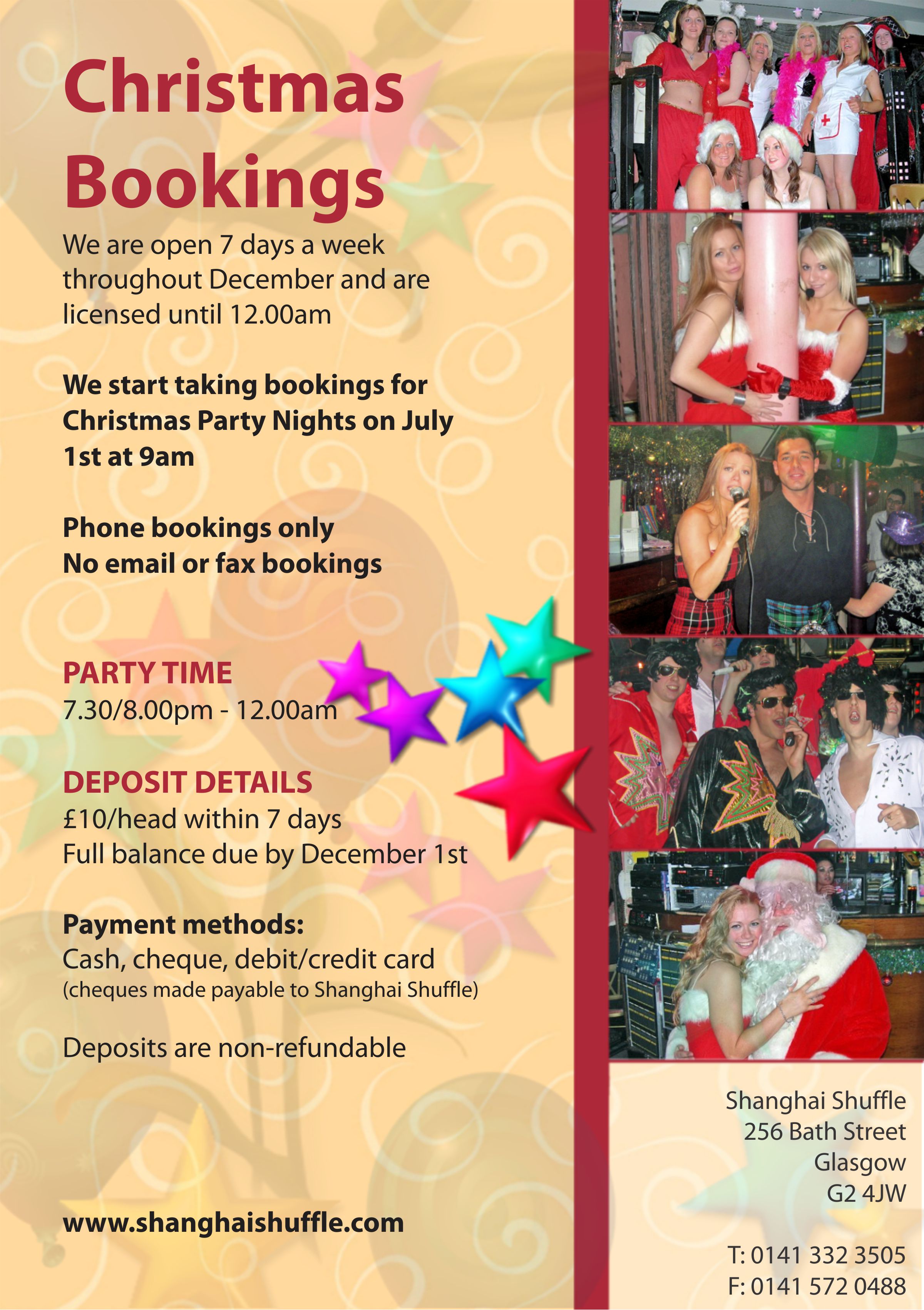 Shanghai Shuffle - Christmas Bookings